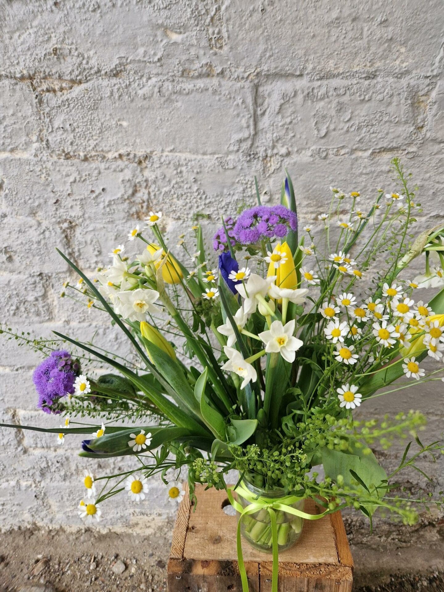 Jam jar Spring posy - Bright Blooms Shaftesbury - Bouquets, Wedding ...